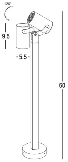 Zambelis E325 - Venkovní lampa 1xGU10/15W/230V IP54 antracit