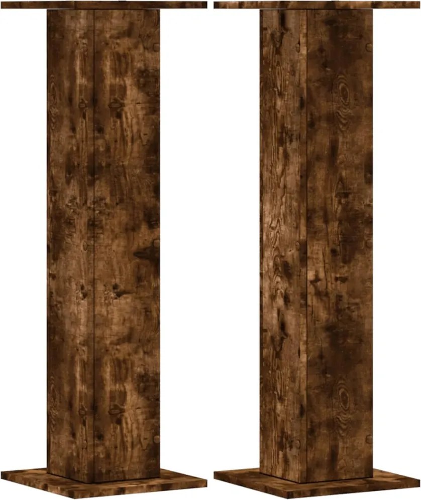Stojany na rostliny 2 ks kouřový dub 30 x 30 x 95 cm kompozit 3307877