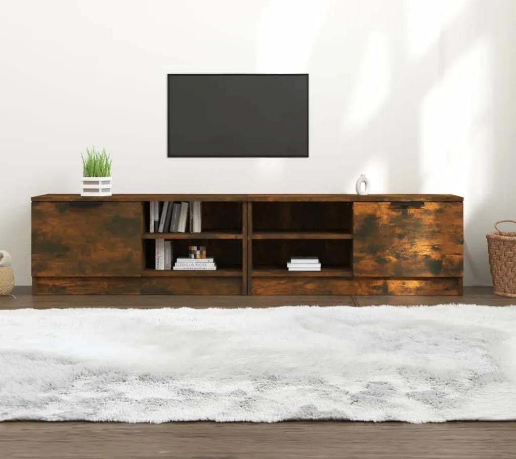 vidaXL TV skříňky 2 ks 80 x 35 x 36,5 cm kompozitní dřevo [811473] Barva: bílá s vysokým leskem
