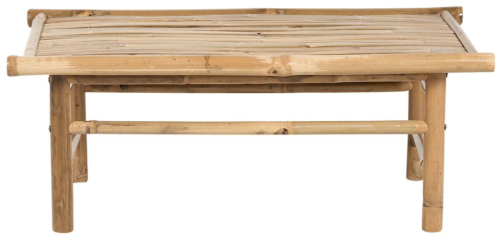 Bambusový konferenční stolek 80 x 45 cm světlé dřevo TODI Beliani