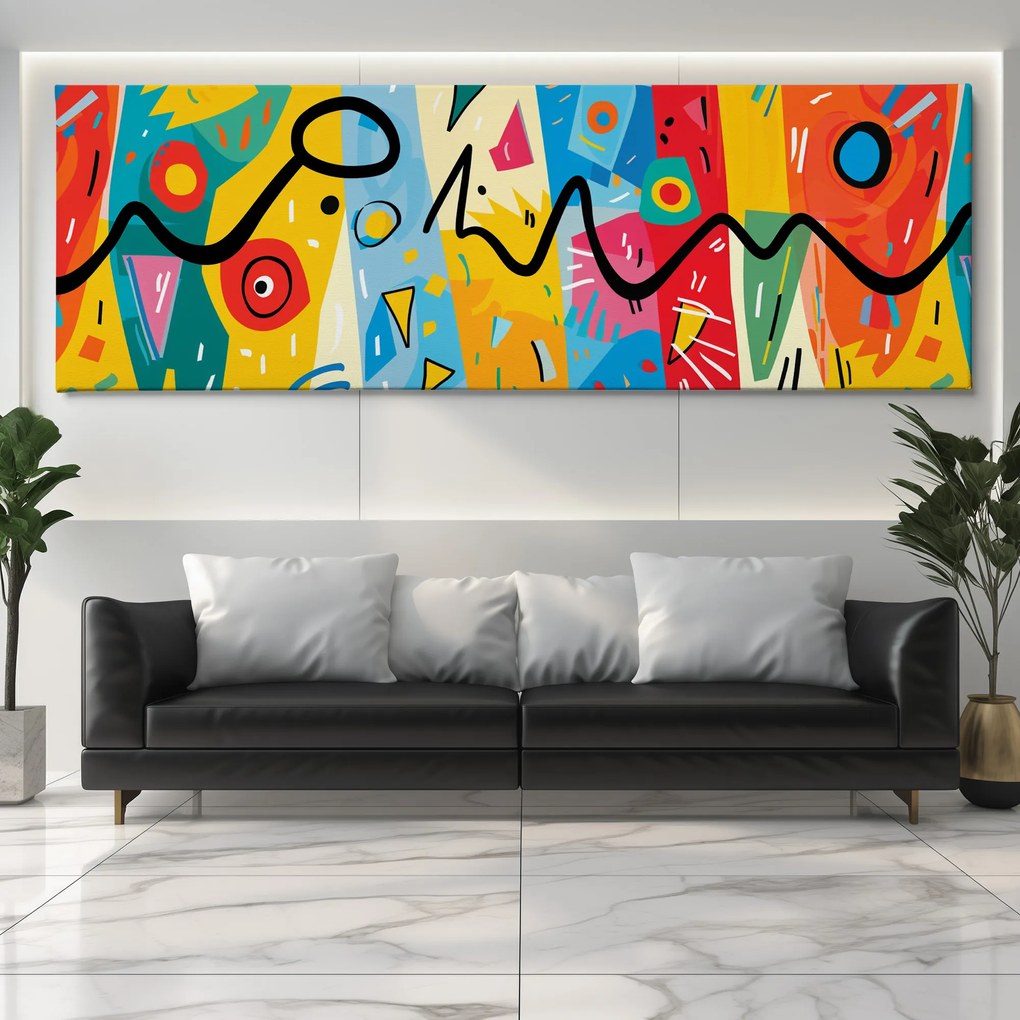 Obraz na plátně - Armonía de colores FeelHappy.cz Velikost obrazu: 210 x 70 cm