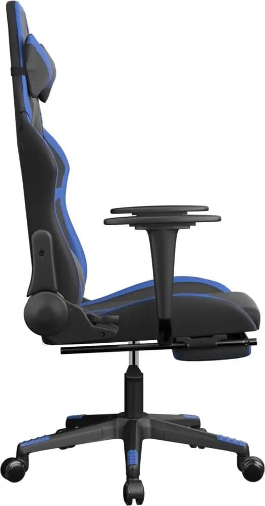 vidaXL Masážní herní židle s podnožkou umělá kůže [345434] Barva: Černá a maskáčová