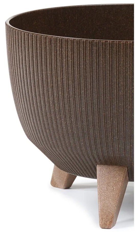 PLASTOVÝ KVĚTINÁČ ROSA LINEA ECO 18X29 CM HNĚDÁ