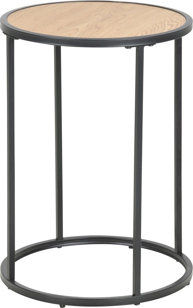 XXXLutz ODKLÁDACÍ STOLEK, černá, divoký dub, kompozitní dřevo, 40/40/50 cm - Online Only konferenční stolky - 001749018631