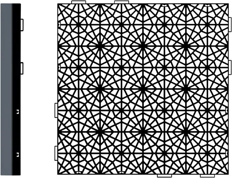 Zahradní dlaždice MOSAICO 39,7x39,7 cm černá