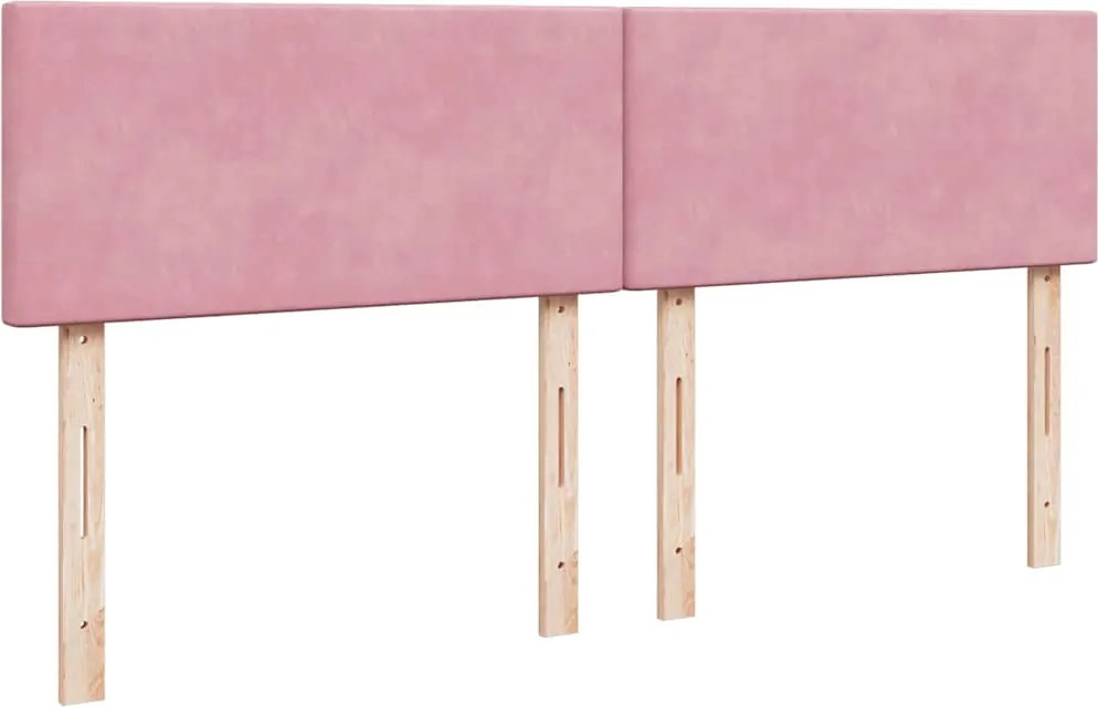 Box spring postel s matrací růžová 180x200 cm samet 3287805