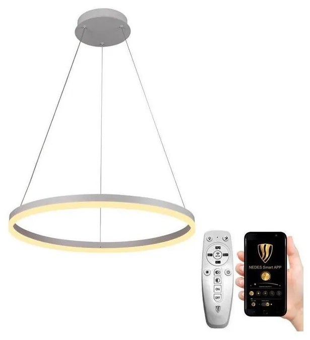 NEDES LED Stmívatelný lustr na lanku LED/42W/230V 3000-6500K + dálkové ovládání ND3438