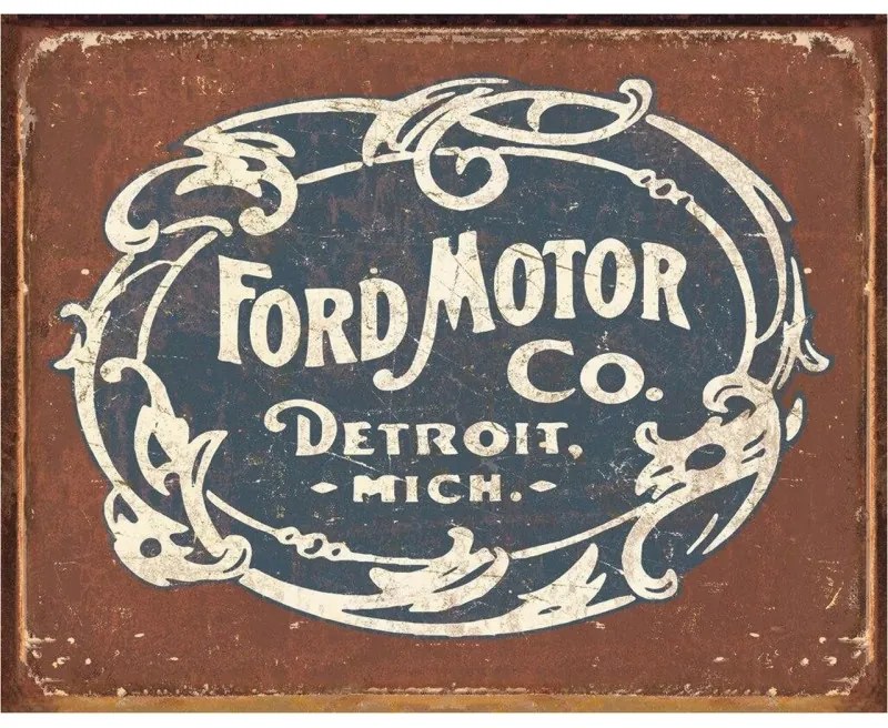 Plechová cedule Ford - Historic Logo 32 cm x 40 cm