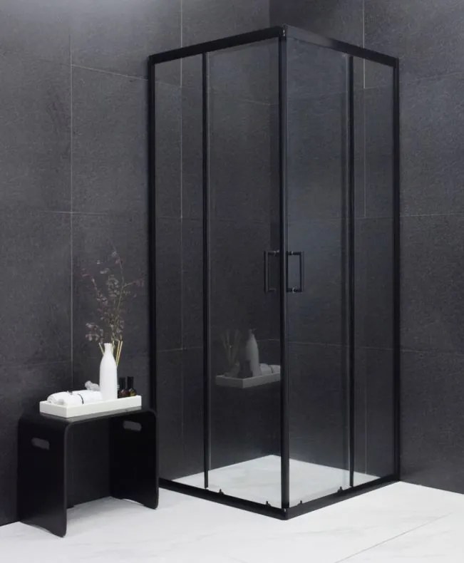 Sprchový kout MAXMAX MEXEN RIO transparent - 90x90 cm - BLACK