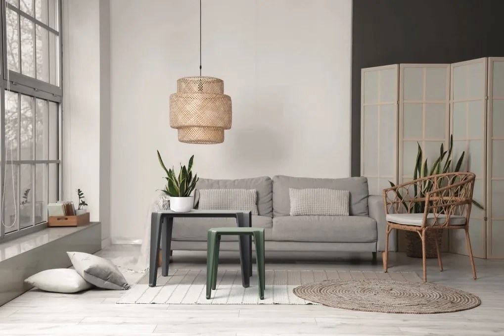 Zahradní konferenční stolek LOTTIES 77x50x56,5 cm béžový