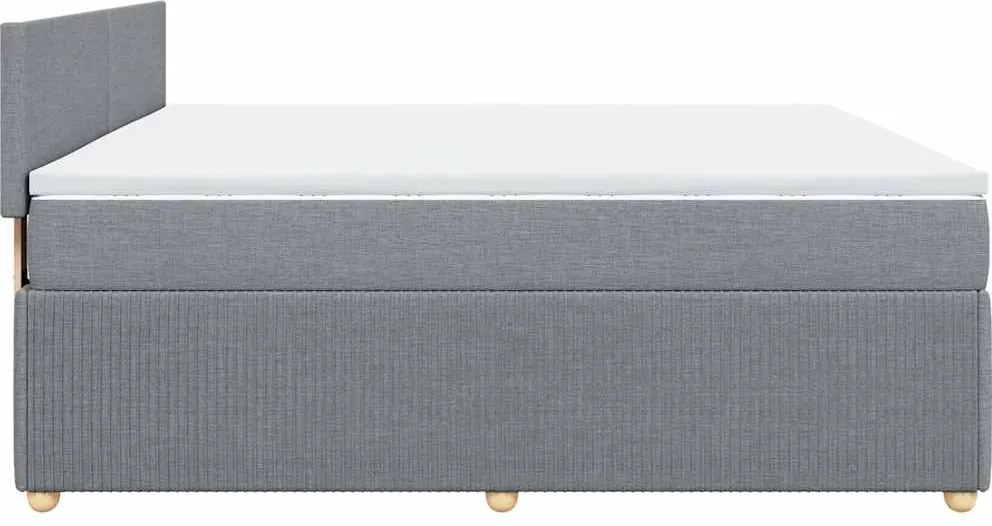 Box spring postel s matrací světle šedá 180 x 200 cm textil 3287528
