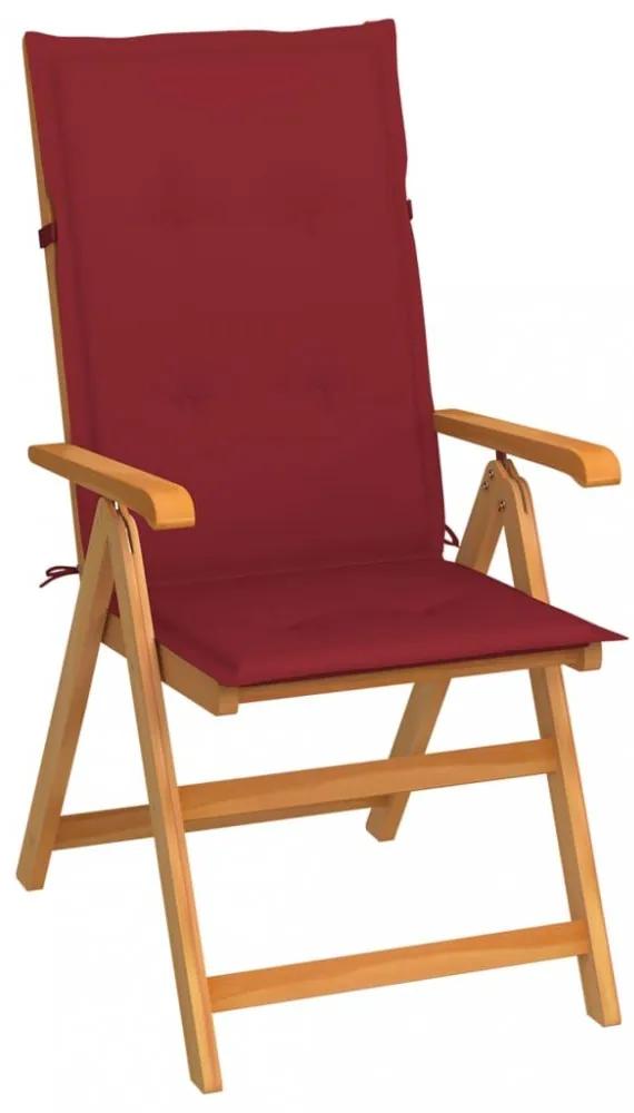 Skládací zahradní židle 4 ks s poduškami Dekorhome Antracit