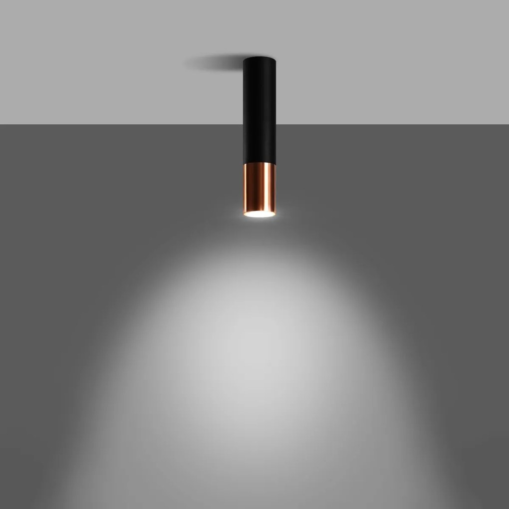 Sollux Lighting Stropní svítidlo LOOPEZ černé/měď