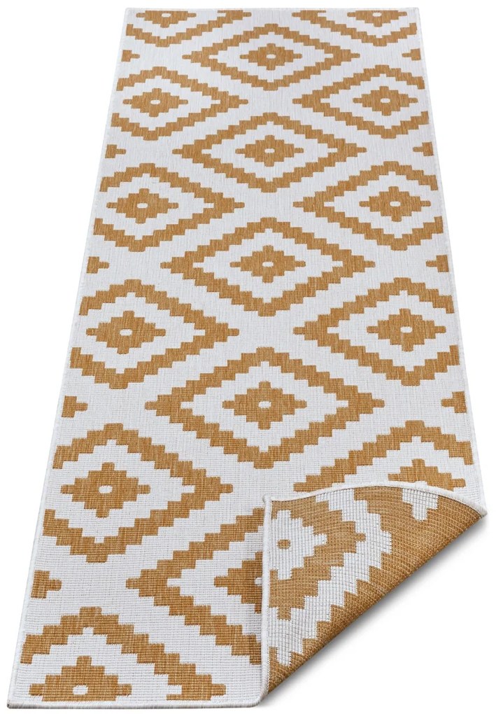 NORTHRUGS - Hanse Home koberce Kusový koberec Twin-Wendeteppiche 105794 Ochre – na ven i na doma - 80x250 cm