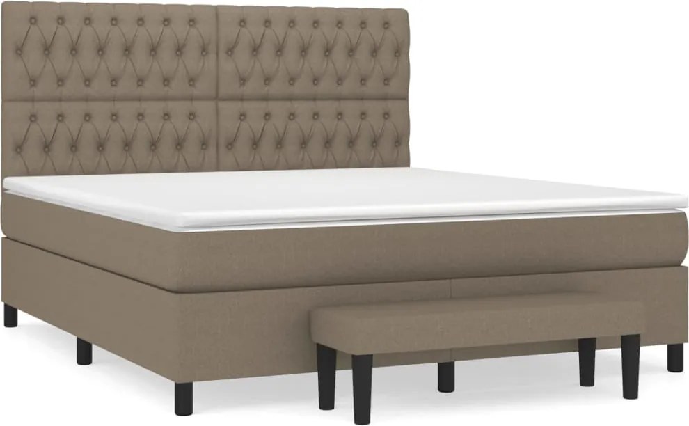 Box spring postel s matrací taupe 180x200 cm textil 3136857