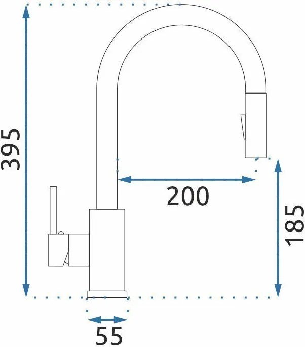 Rea Leo, 1-komorový ocelový dřez 400x450x185 mm, ocelová, ZLE-06000