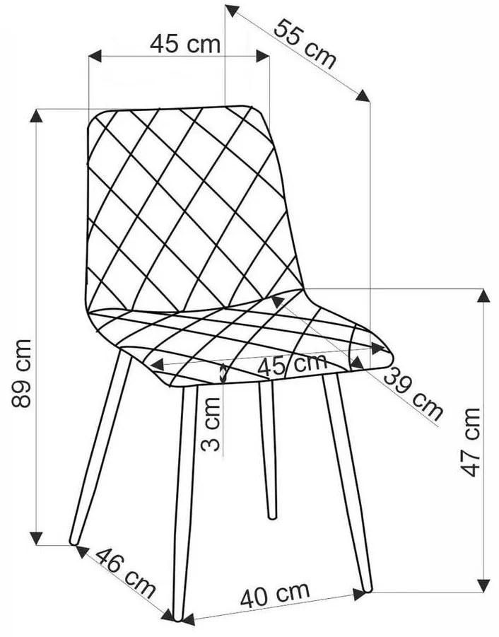 Jídelní židle Sadie, šedá