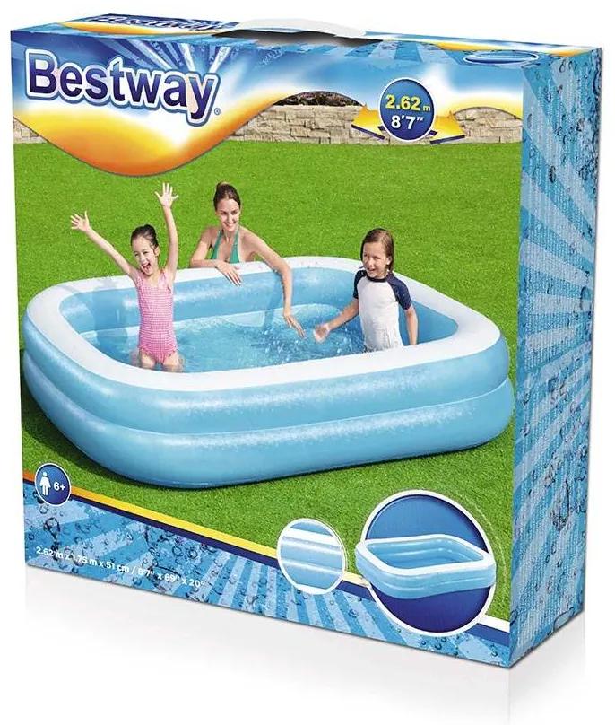 Dětský nafukovací bazén Bestway rodinný 262x175x51 cm modrý