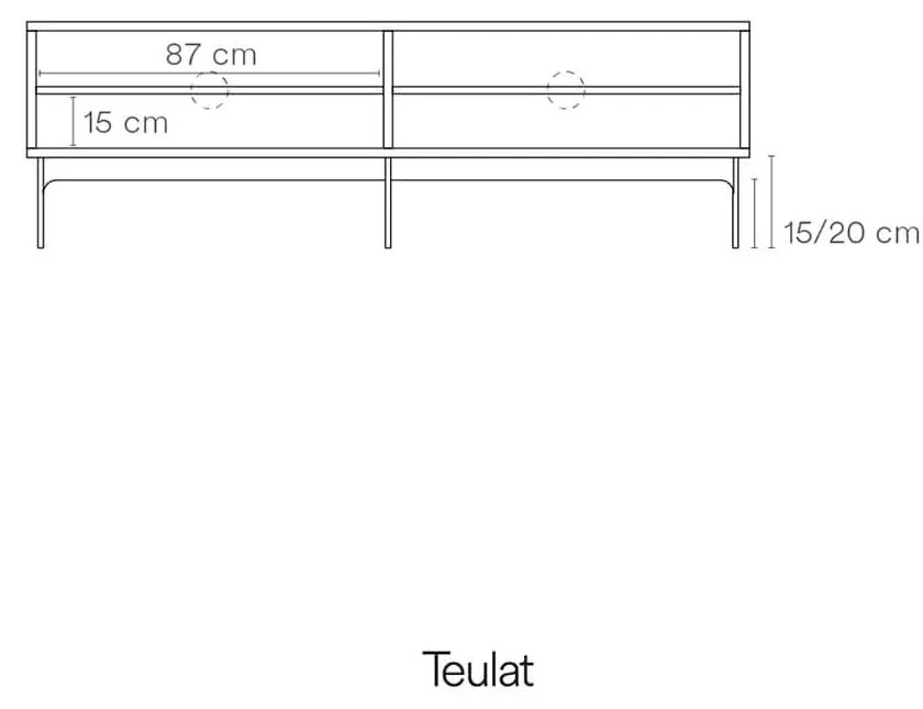 Tv skříňka blur 4 dvěřová 180 x 50 přírodní MUZZA