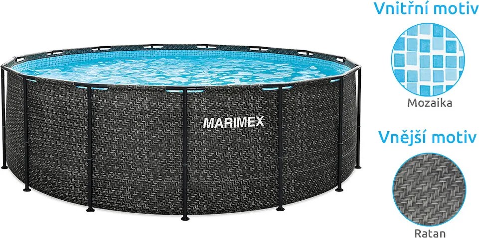 Bazén Marimex Florida 4,57x1,32 m bez příslušenství - motiv RATAN