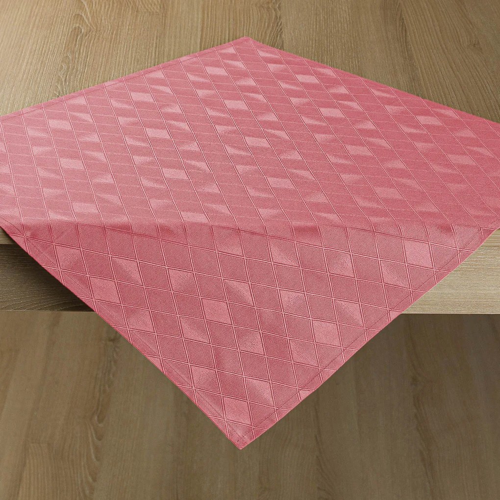 Ubrus Veba GARBO Kosočtverce tmavá starorůžová Velikost: 40x40 cm