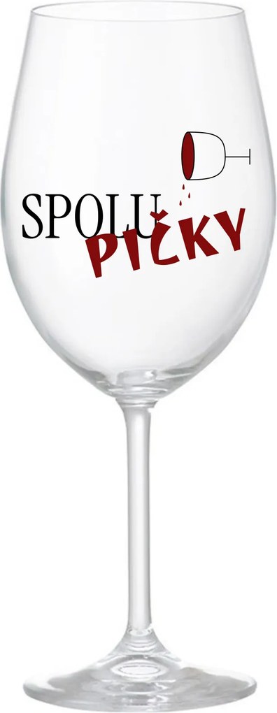 SPOLUPIČKY - čirá sklenice na víno 350 ml