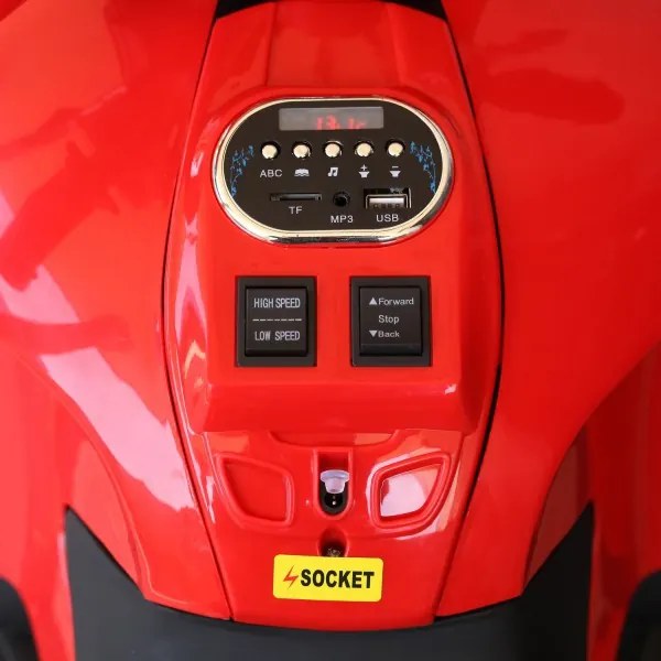 Goleto Luxusní dětská elektrická motorka 120 x 60 x 65 cm | červeno-černá