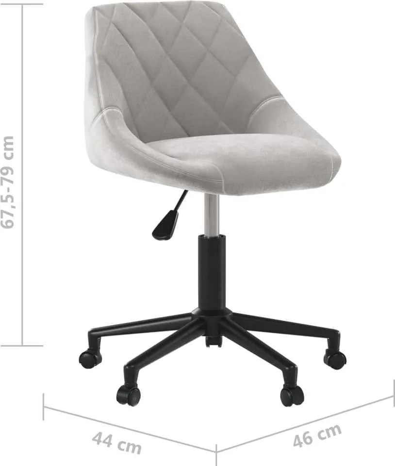 vidaXL Otočná kancelářská židle samet [335486] Barva: Černá