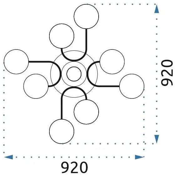 Stropní svítidlo APP532-8C šedé