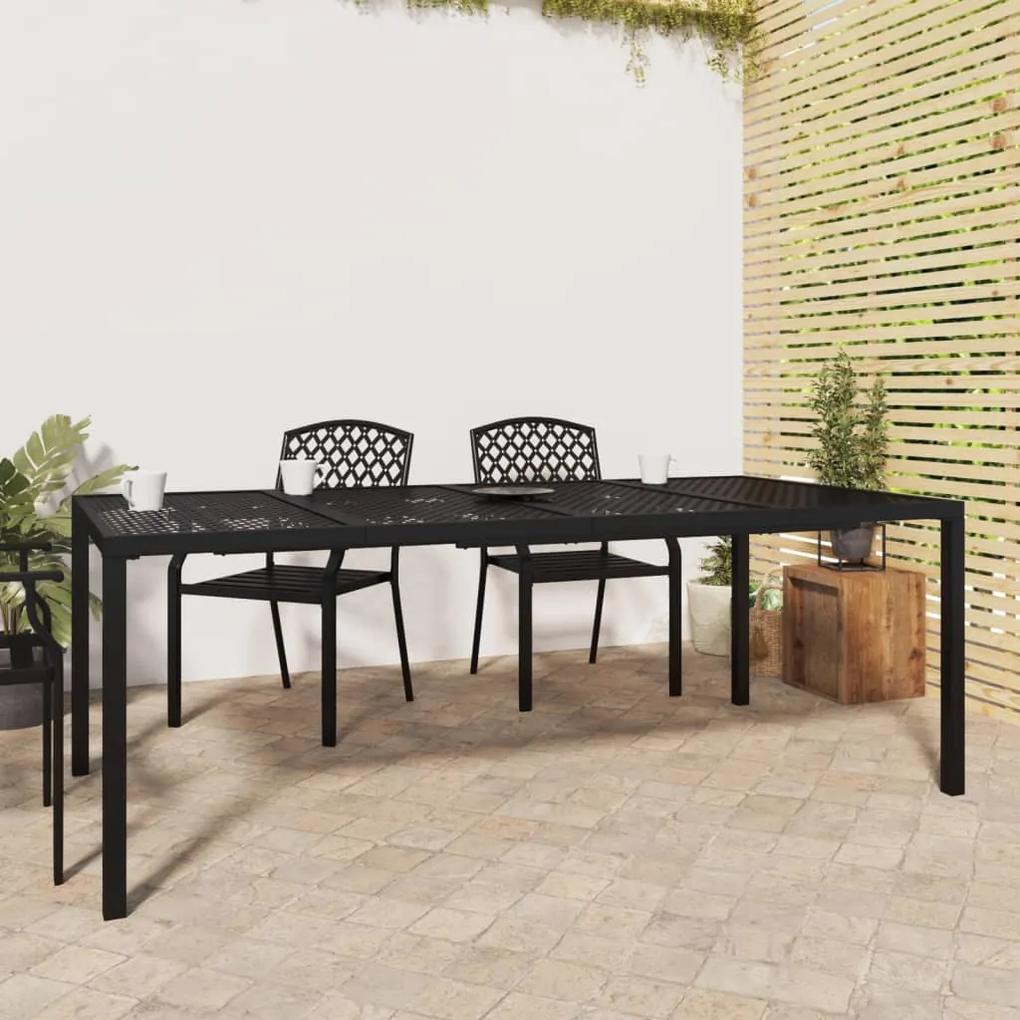 Zahradní stolek antracitový 200 x 100 x 72 cm ocel - Default Title