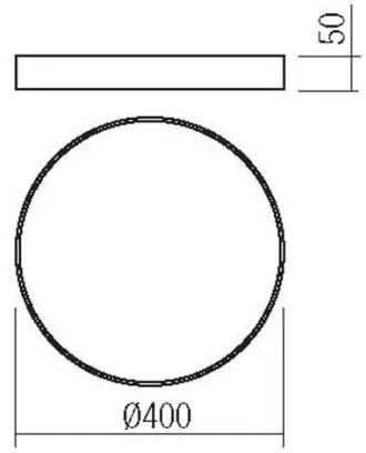 Redo 05-933 - LED Stropní svítidlo KNOB LED/36W/230V 3000K-6500K 40 cm černá