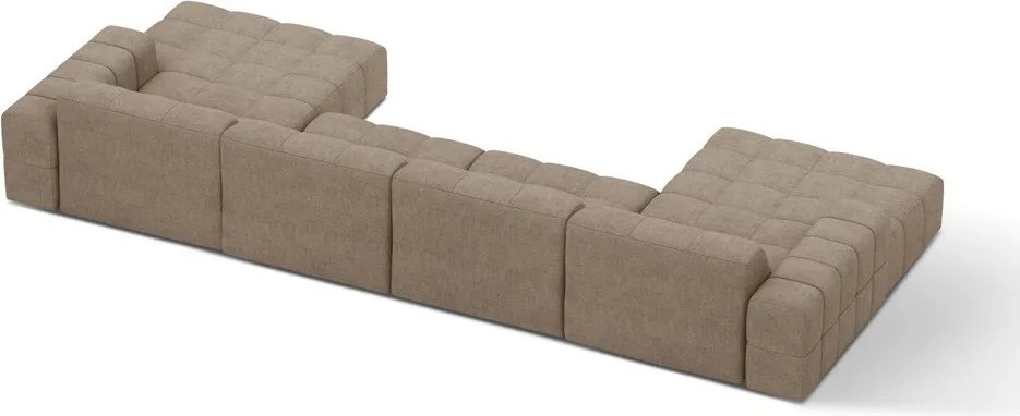 Béžová žinylková rohová pohovka (do "U") Chicago – Cosmopolitan Design