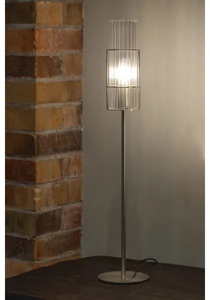 Markslöjd 108558 - Stolní lampa TUBO 1xE14/40W/230V 65 cm lesklý chrom/čirá