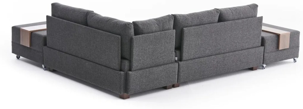 Atelier del Sofa Rohová sedací souprava Fly Right - Anthracite, Antracitová