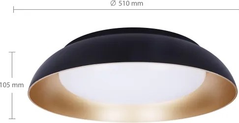 Brilagi-LED Stmívatelné svítidlo ALVA LED/48W/230V 3000-6500K pr. 51 cm černá+DO