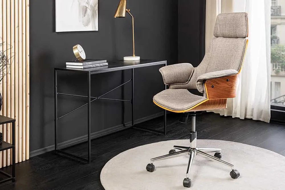 Designová kancelářská židle Uriela ořech / šedá