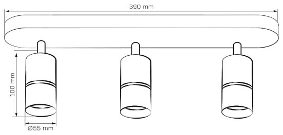 Bodové svítidlo BAMBOO 3xGU10/10W/230V bílá