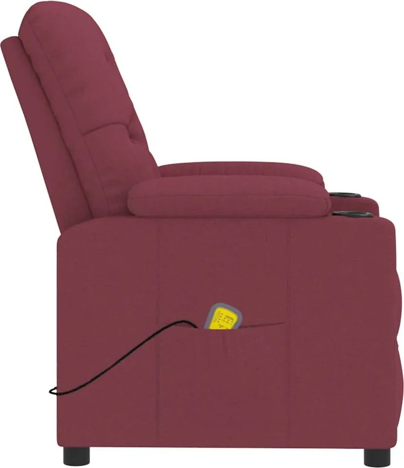 Masážní křeslo vínové textil 339115