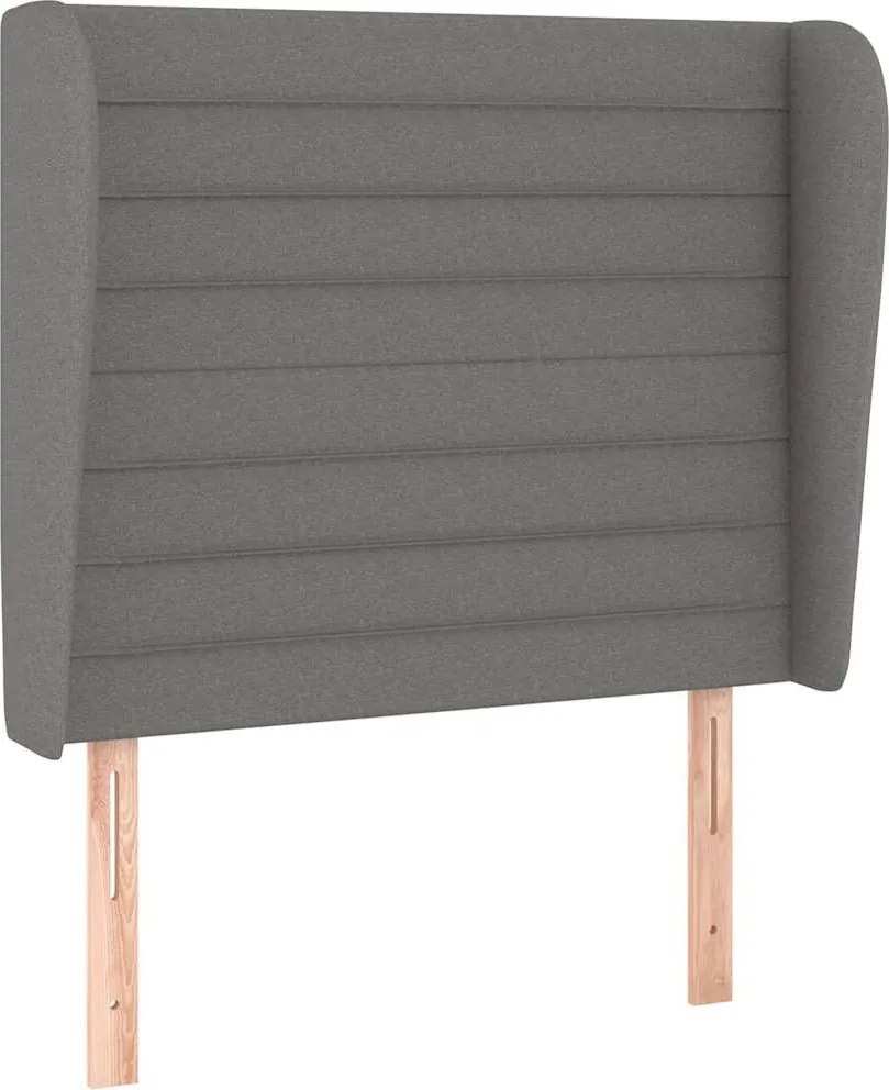 Box spring postel s matrací tmavě šedá 80 x 200 cm textil 3127998