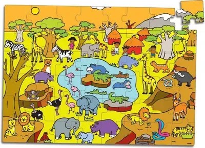 Vilac Dřevěné puzzle Savana / od 4 let