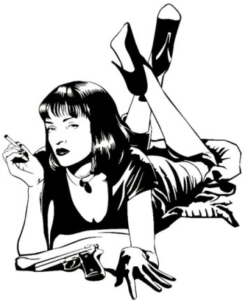 Samolepka Pulp Fiction