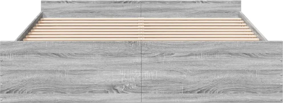 Rám postele se zásuvkami šedý sonoma 200 x 200 cm kompozit 3280270