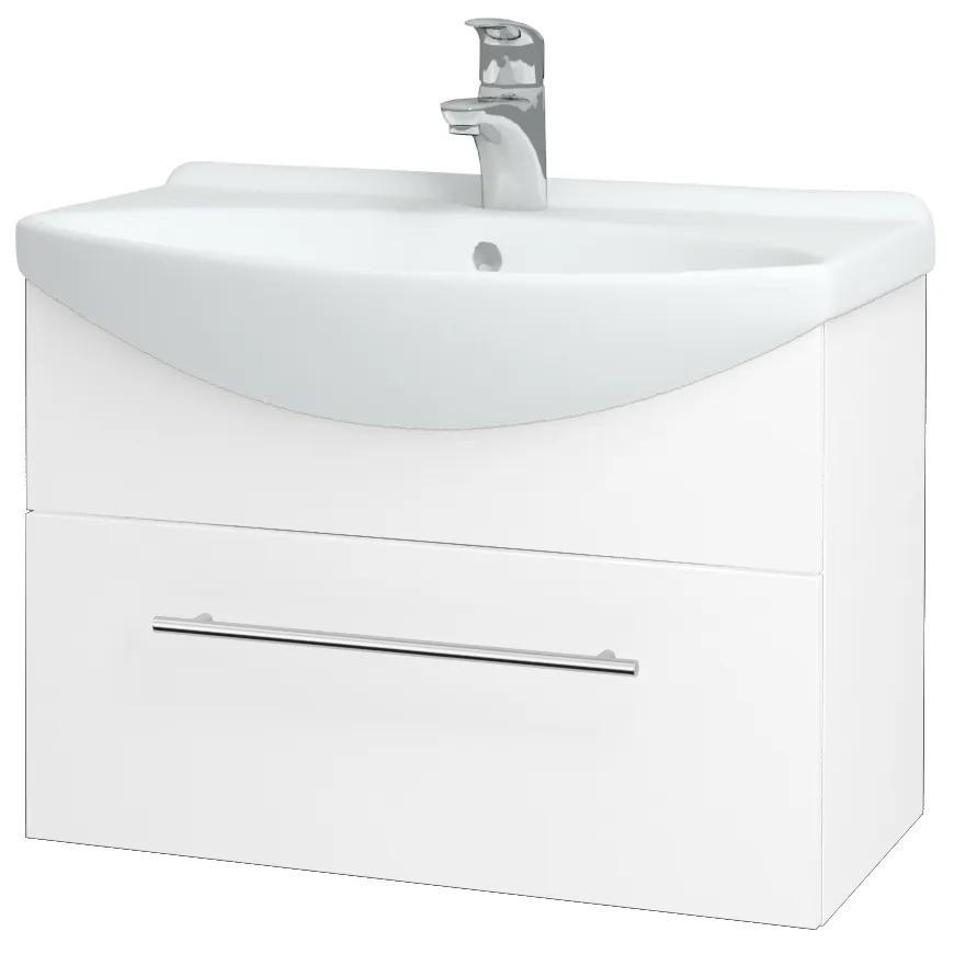 Dřevojas Koupelnová skříň TAKE IT SZZ 65 Varianta: N01 Bílá lesk / Úchytka T04 / D06 Ořech