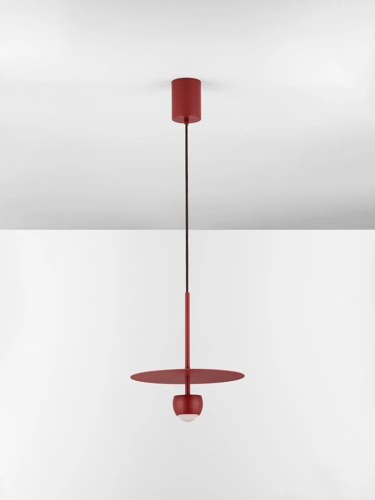Červené hliníkové LED závěsné svítidlo ø 30 cm Edem – Nova Luce
