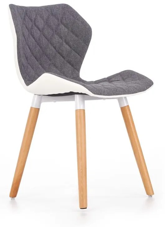 Jídelní židle Kale, šedá / bílá
