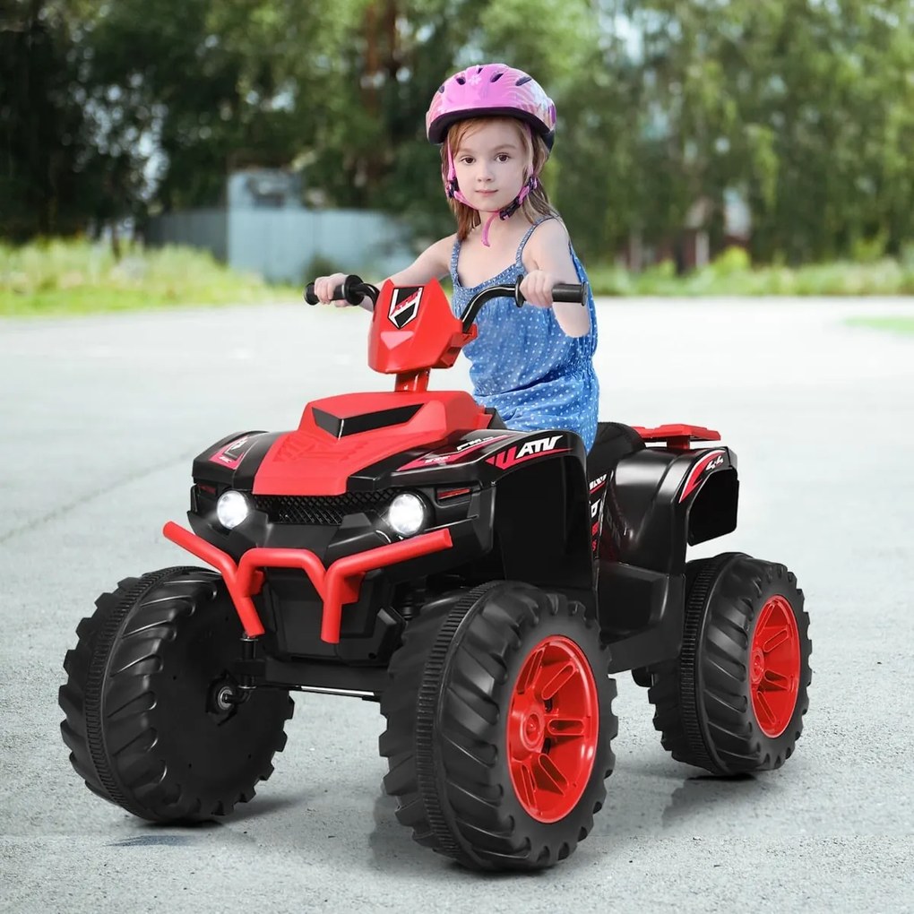 Costway 12 V elektrická dětská čtyřkolka se světlomety Mini elektrická čtyřkolka