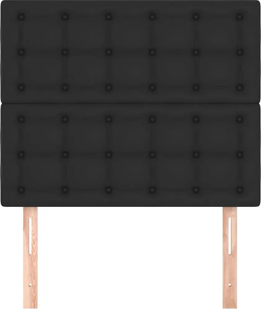 Čelo postele černé 100x5x118/128 cm umělá kůže 3116416