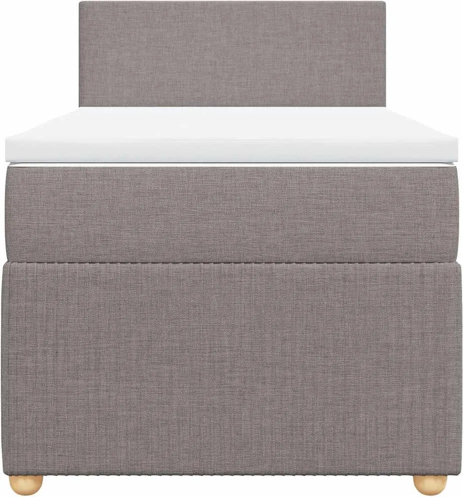 Box spring postel s matrací taupe 90x200 cm textil 3289636