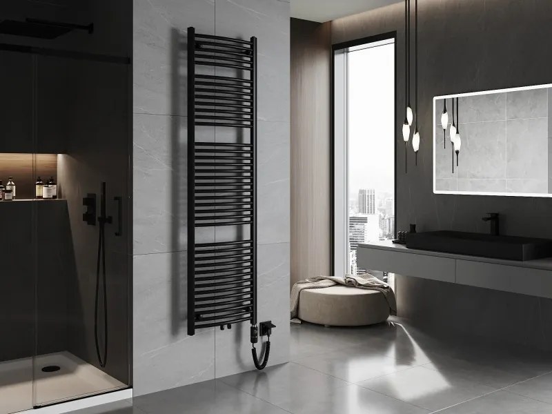Mexen Ares, elektrické topné těleso 1800x500 mm + topná tyč 900 W, černá, W102-1800-500-2900-70