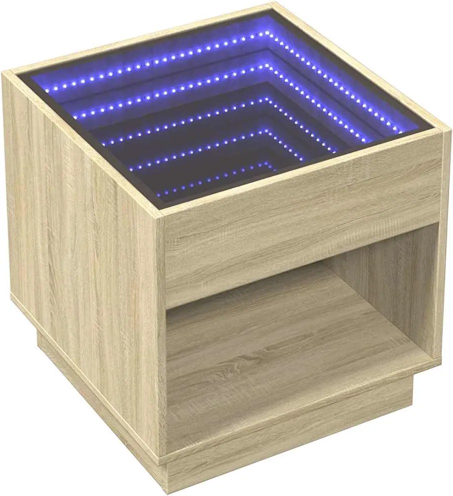 Noční stolek s Infinity LED dub sonoma 50 x 50 x 50 cm 3284086